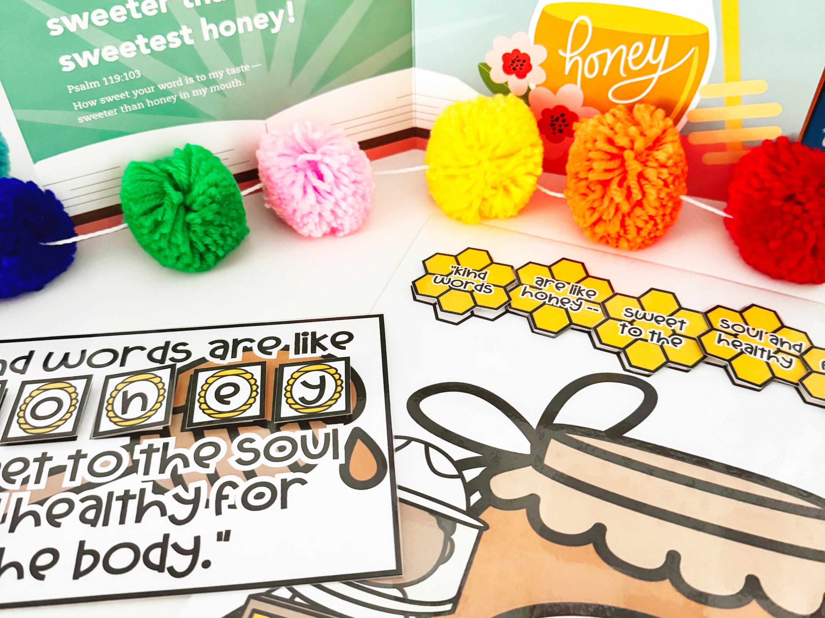 English AND Spanish Bible Verse Activity, Proverbs 16:24 - Printable ...