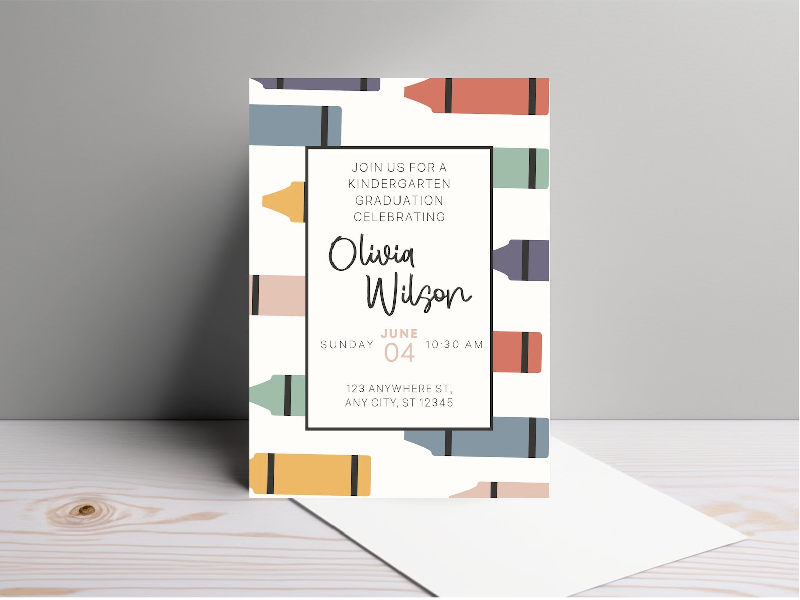 EDITABLE Kindergarten Graduation Invitation, Kindergarten Party Invite ...