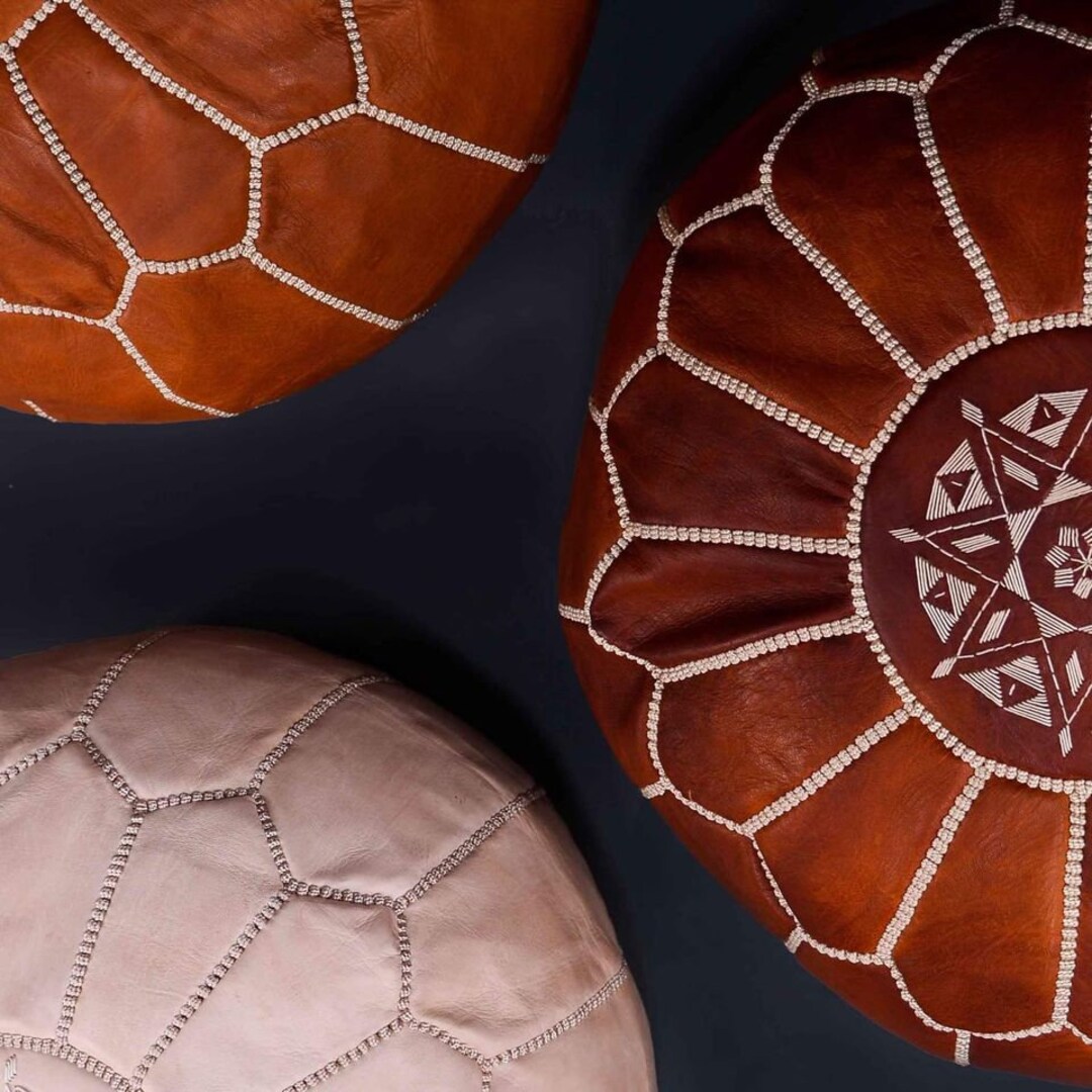 Round Pouf Stool Bedroom Pouf Footstool Ottoman Tufted - Etsy