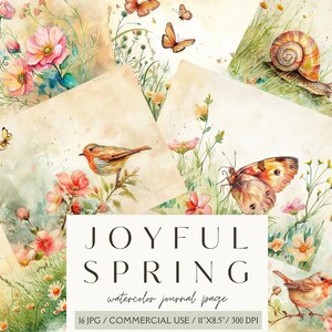 Floral Spring Easter Bird Junk Journal Kit Beautiful Digital Paper ...