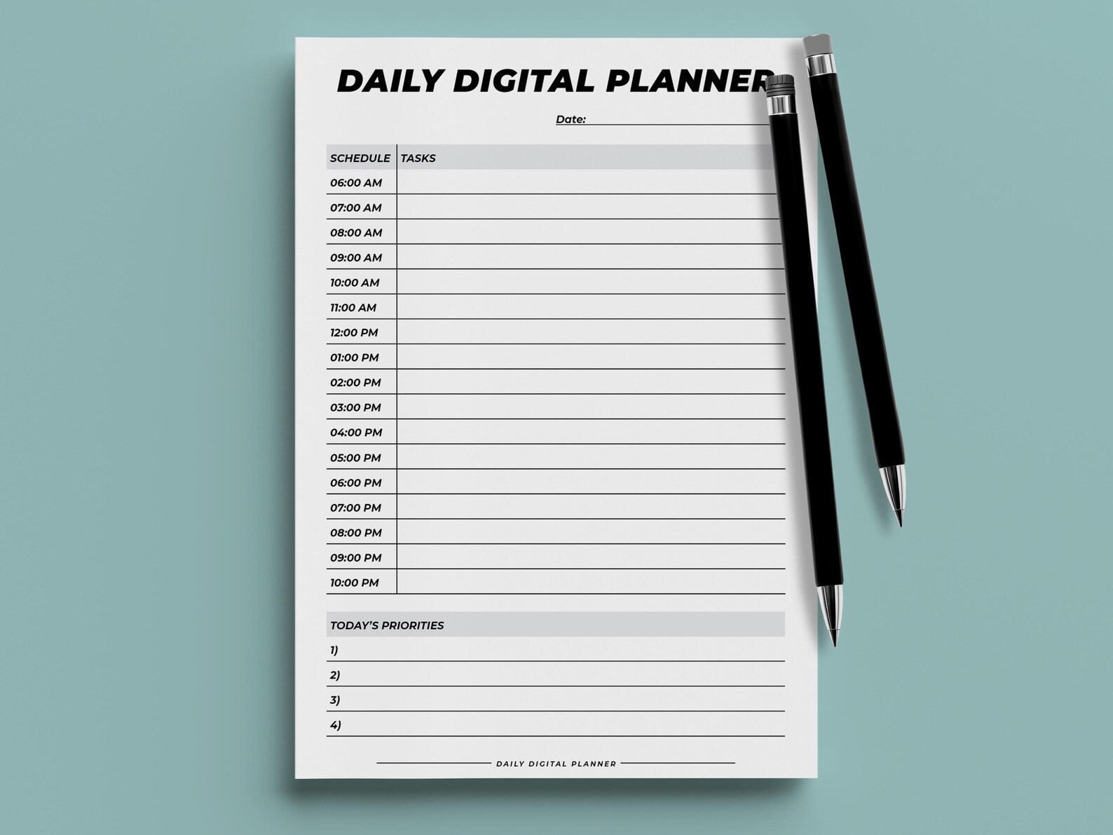 A4 Daily Schedule Template | Printable Day Planner (PDF Print-ready) - Etsy