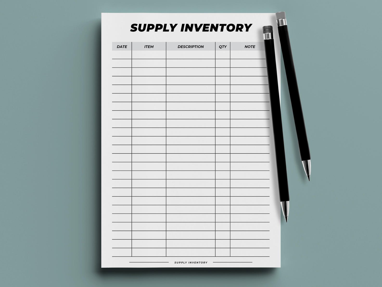 Supply Inventory Log | Inventory Checklist | Inventory Tracker ...