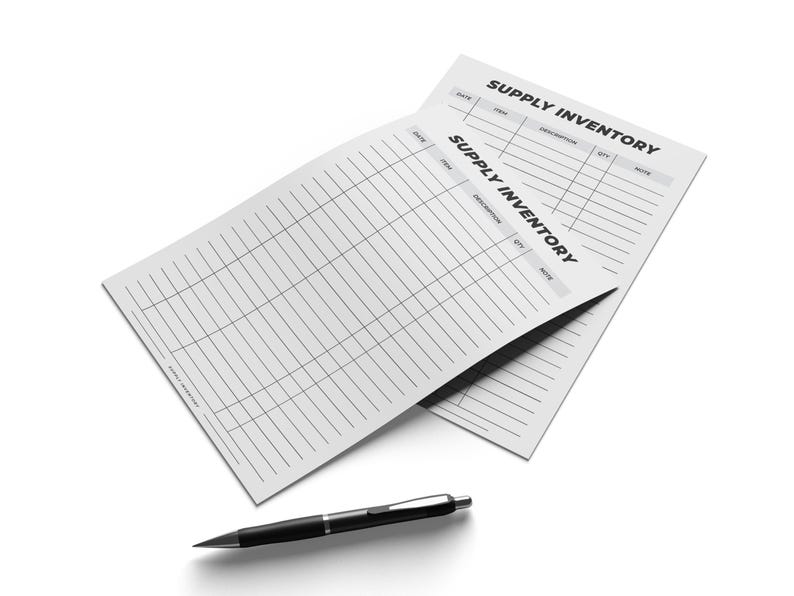 Supply Inventory Log | Printable Business Inventory Tracker (digital ...