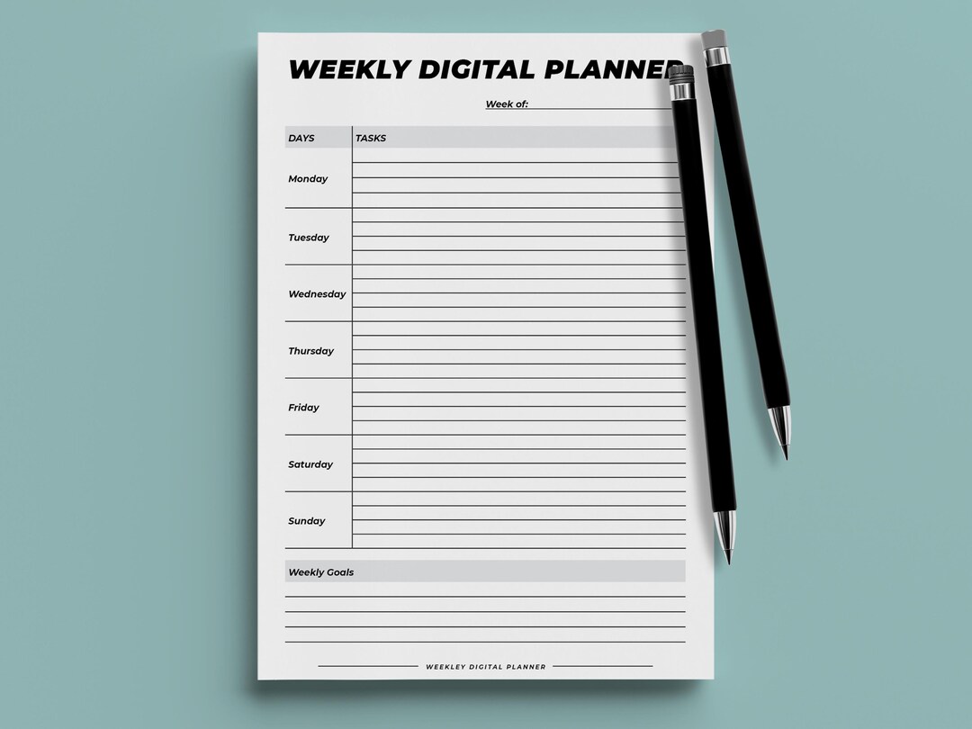 A4 Weekly Schedule | Weekly Planner | Weekly Schedule Template | Weekly ...
