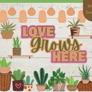 Plant Bulletin Board Kit|love Bulletin Board|valentine's Day Bulletin ...