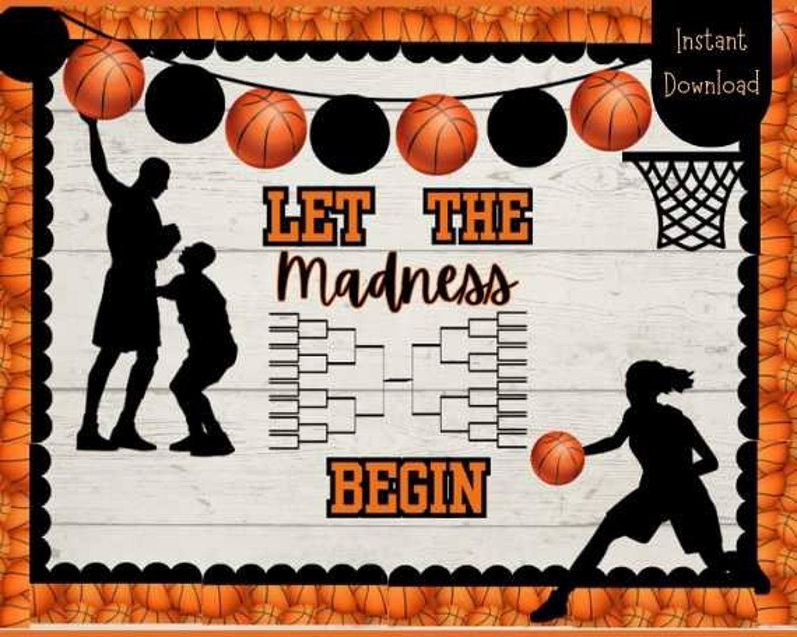 March Madness Bulletin Board Kit|basketball Bulletin Board Kit|march ...