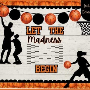March Madness Bulletin Board Kit|basketball Bulletin Board Kit|march ...