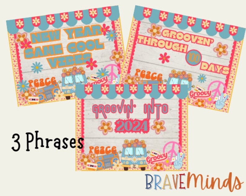 2024 Bulletin Board Kit|new Year Bulletin Board Kit|retro Bulletin ...