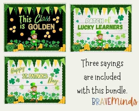 St. Patrick's Day Bulletin Board Kit - Etsy