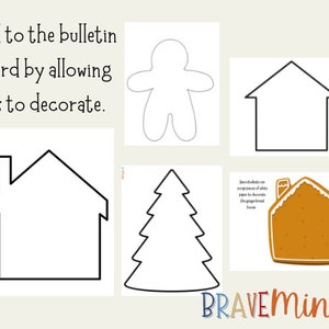 Gingerbread Themed Bulletin Board Kit - Etsy