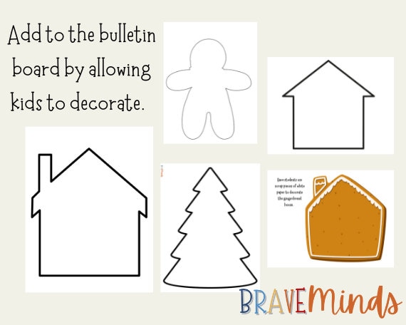 Gingerbread Themed Bulletin Board Kit - Etsy