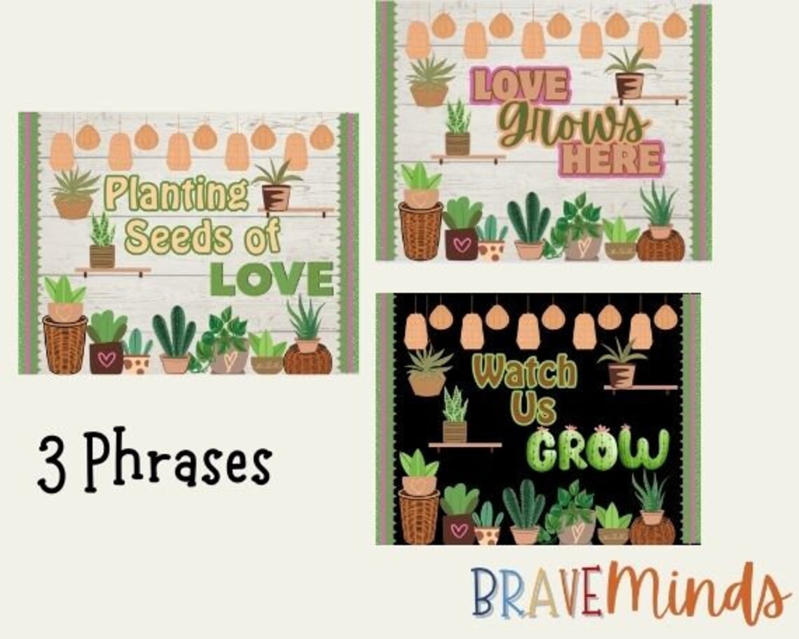 Plant Bulletin Board Kit|love Bulletin Board|valentine's Day Bulletin ...