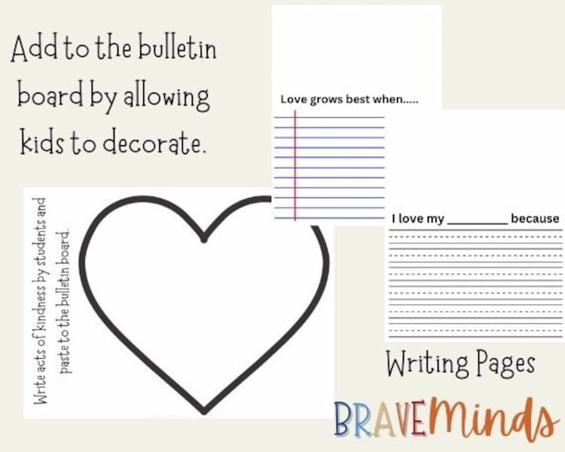 Plant Bulletin Board Kit|love Bulletin Board|valentine's Day Bulletin ...