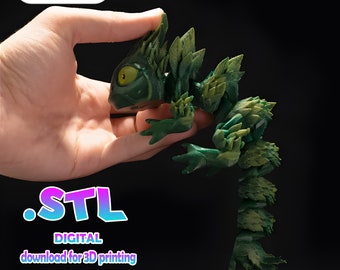 Shark Digital .STL File for 3D Printing, Articulated Fidget Figure ...