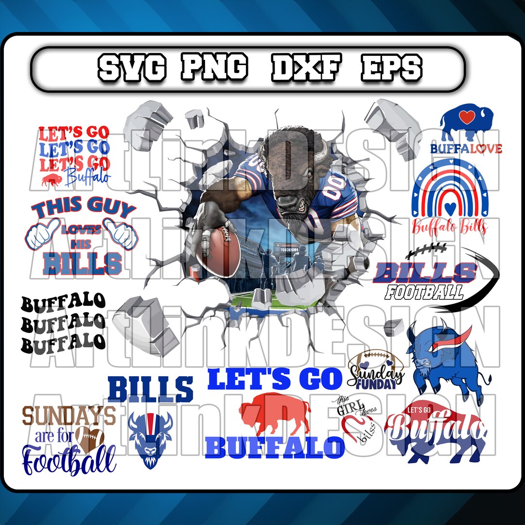 Buffalo Billls Football SVG PNG Bundle Svg Sports Files Svg - Etsy