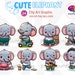 Cute Elephant Clipart, Kawaii Elephant Doodle and Icons, Pet ...