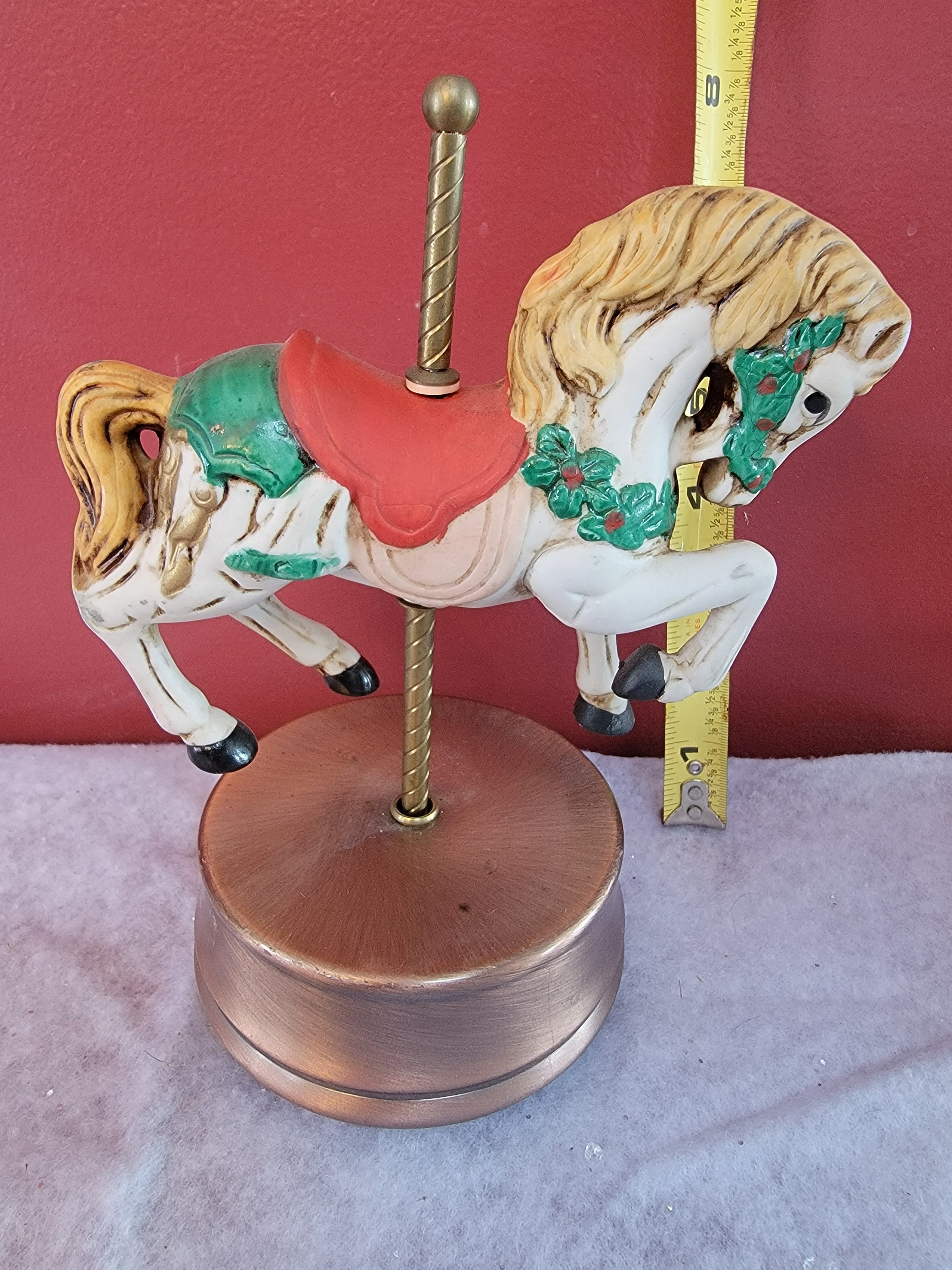 Set of (5) Vintage 1970's Music Box Carousel Horses - Etsy