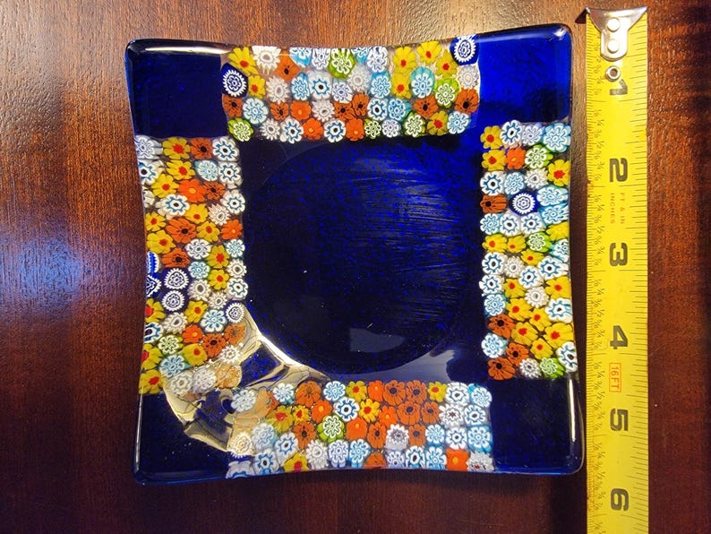 Pr Vintage Italian Murano Glass Millefiore Trays 5" and 8.5" - Etsy