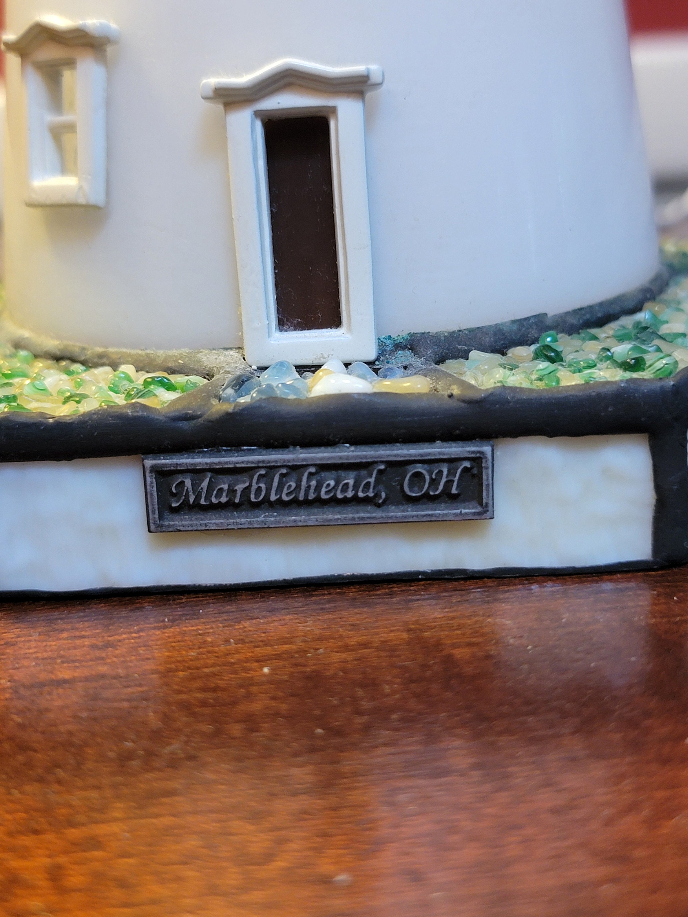 1995 Limited Edition Stained Glass Light House Lamp by Bill Job's ...