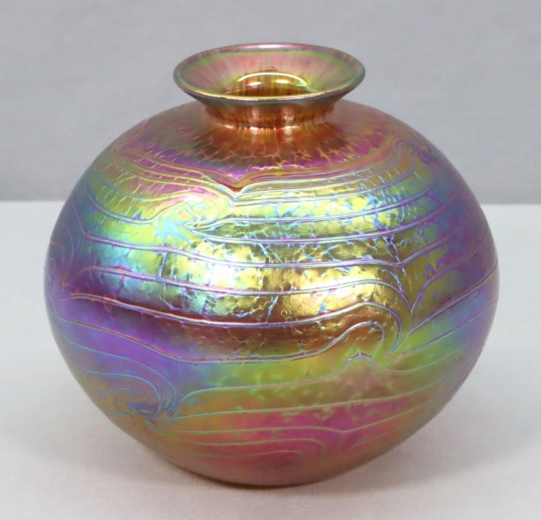 Vintage Joe Mattson Art Glass Vase - Etsy