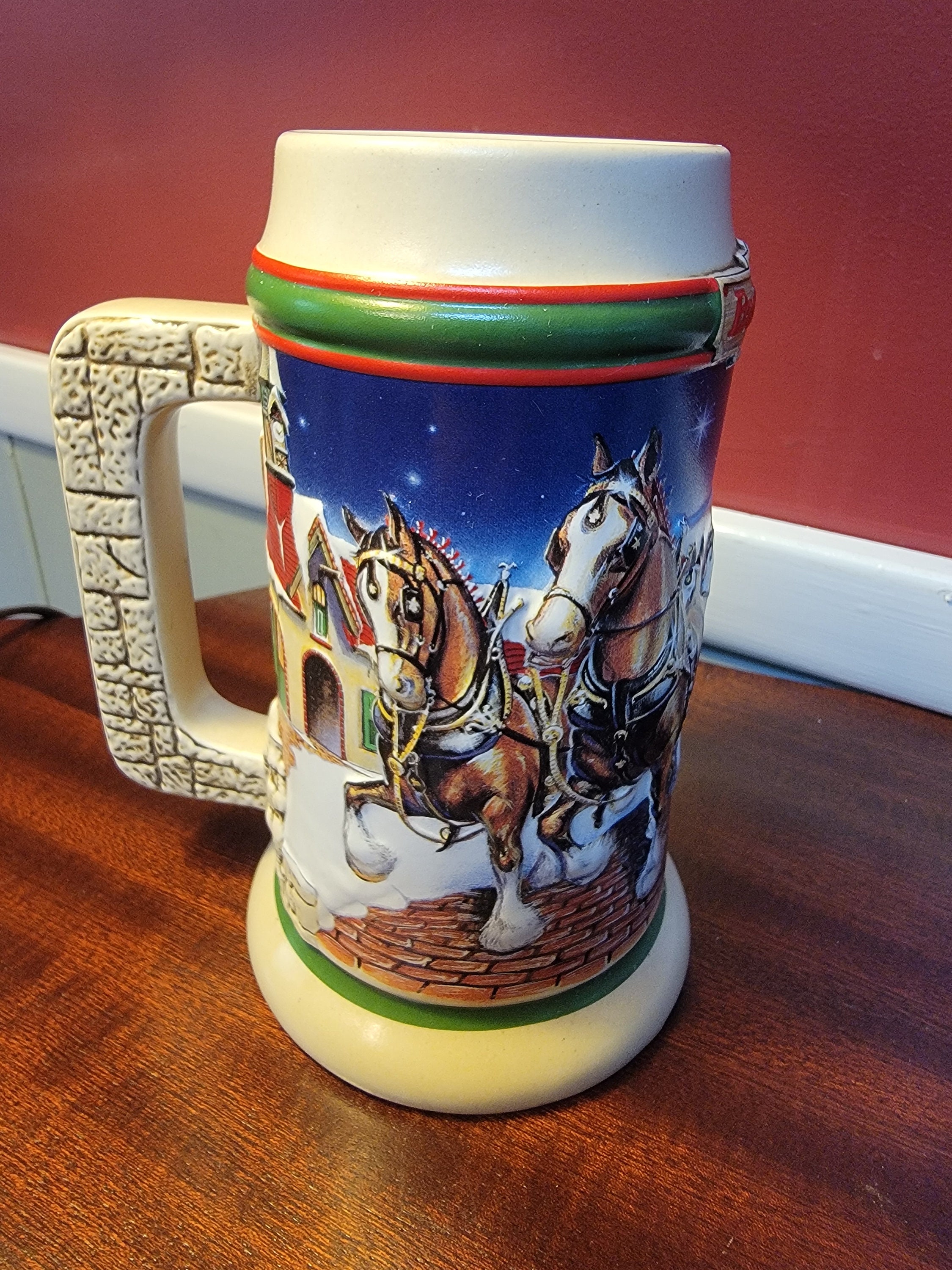 Set of (4) Vintage Collectible Holiday Budweiser Beer Steins 1992, 1997 ...