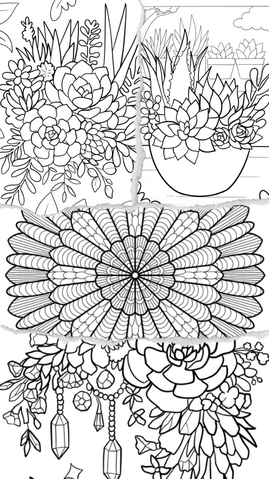 Intermediate Level Coloring Pages That Can Be Colored and Printed as ...