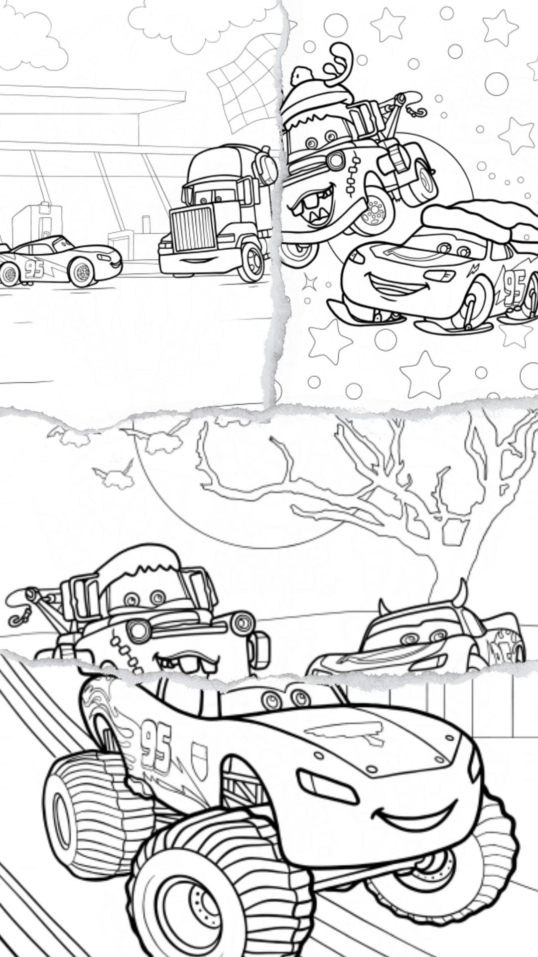 Mcqueen Cars Coloring Pages That Can Be Colored and Printed as Desired ...