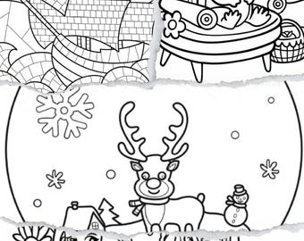 Intermediate Level Coloring Pages That Can Be Colored and Printed as ...