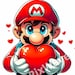 Super Mario Valentines SVG, Cute Mario Love PNG, Mario Valentines Day ...