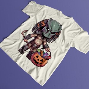 Cute Predator Halloween Png, Predator Svg, Alien Clipart, Trick or ...