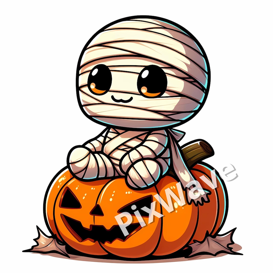 Cute Mummy PNG, Halloween Mummy With Pumpkin, Cute Mummy Svg, Mummy SVG ...