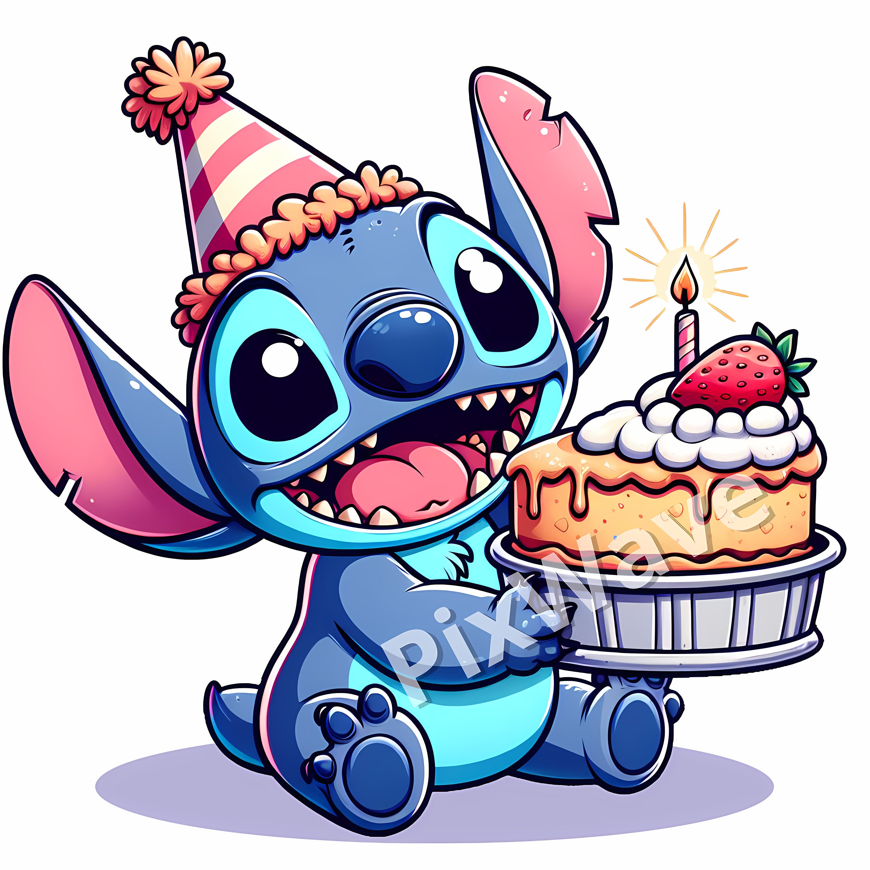 Happy Birthday Stitch PNG, Birthday Stitch SVG, Birthday Lilo and ...