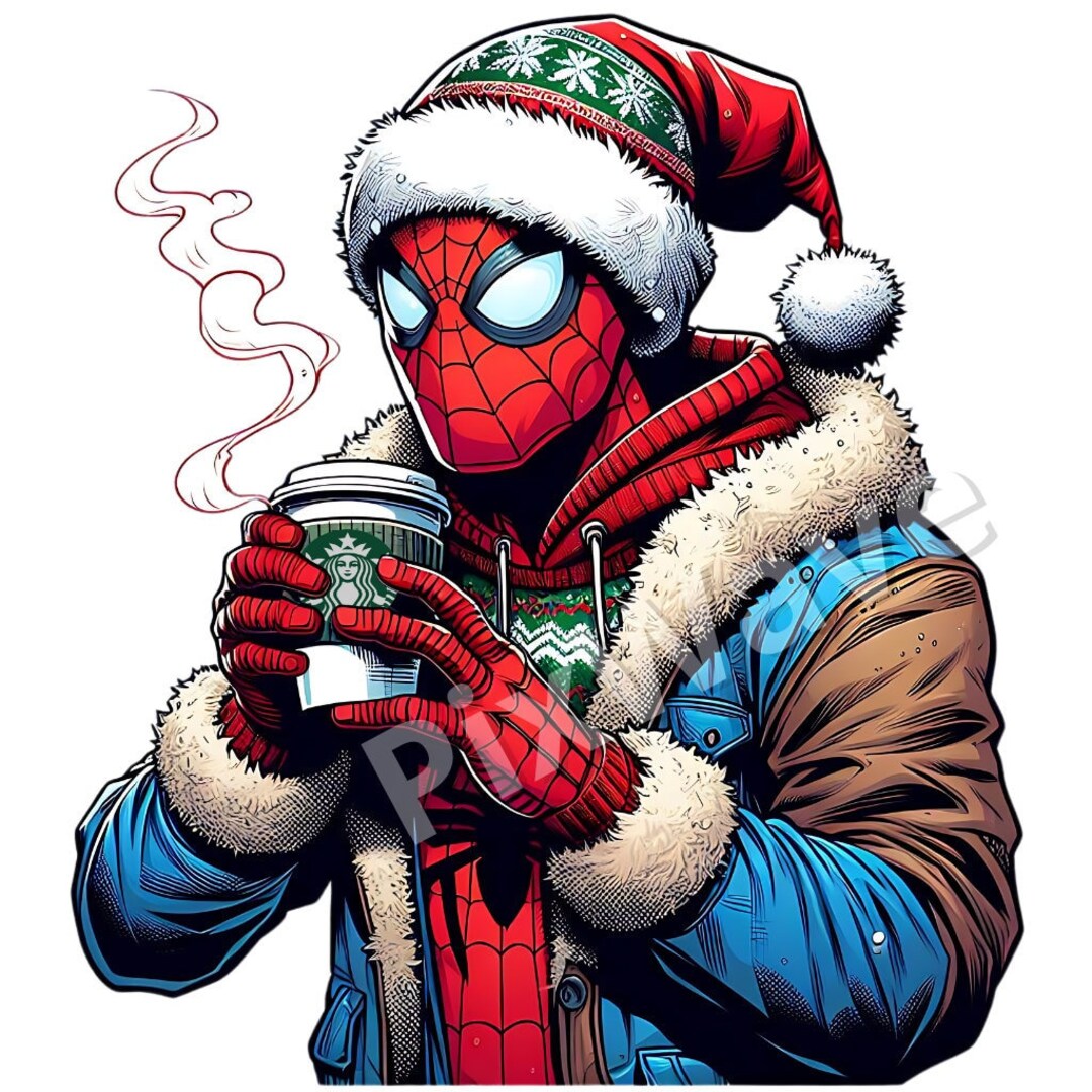Spiderman Christmas SVG, Spiderman Coffee Cup, Spiderman Starbuk Cup ...