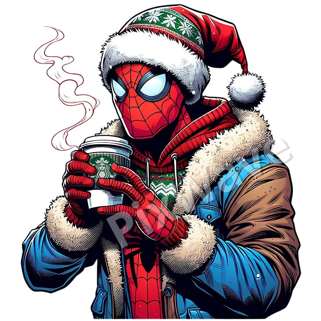Spiderman Christmas SVG, Spiderman Coffee Cup, Spiderman Starbuk Cup ...