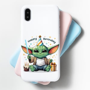 Grogu Birthday PNG, Baby Grogu With Cake, Baby Grogu SVG, Cute Baby ...