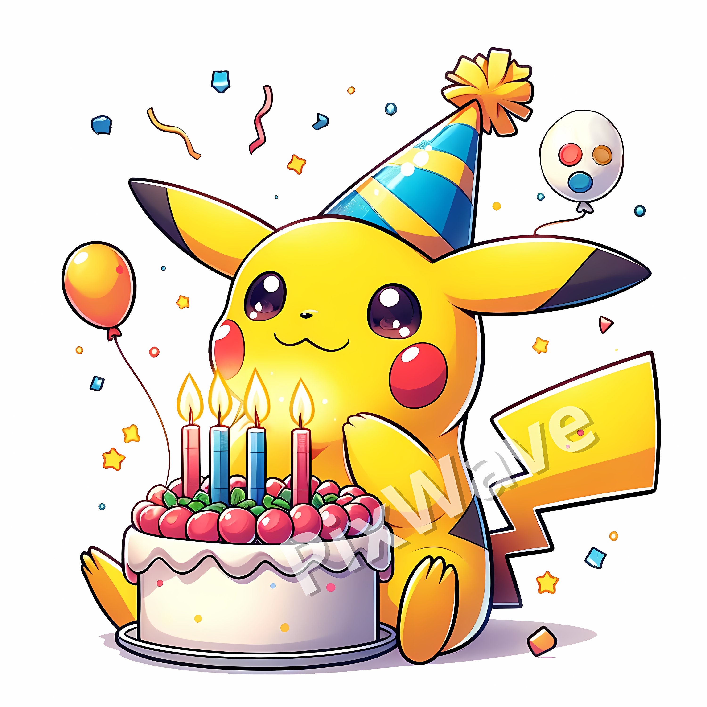 Pikachu Birthday PNG, Pikachu Birthday SVG, Pikachu Birthday Party ...