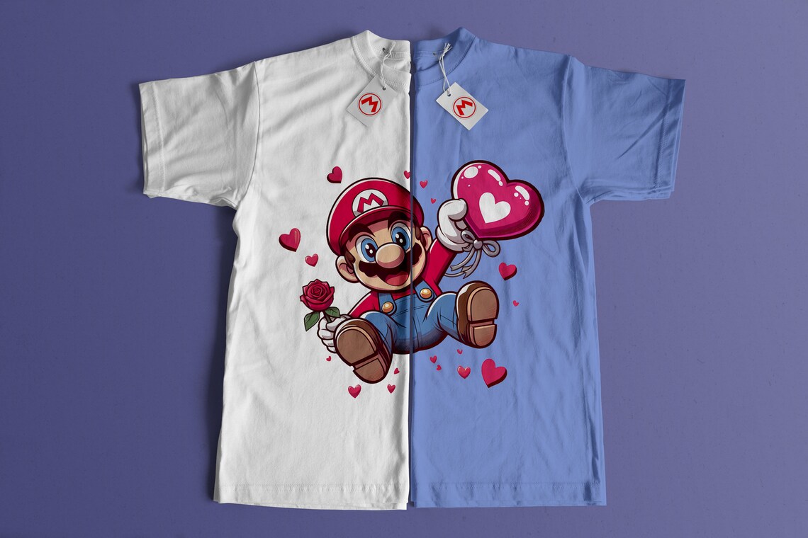Super Mario Valentines SVG, Cute Mario Love PNG, Mario Valentines Day ...