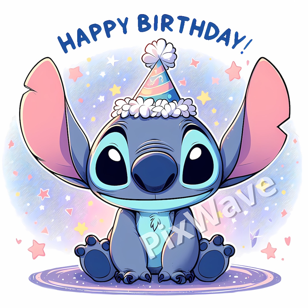 Happy Birthday Stitch PNG, Birthday Stitch SVG, Birthday Lilo and ...