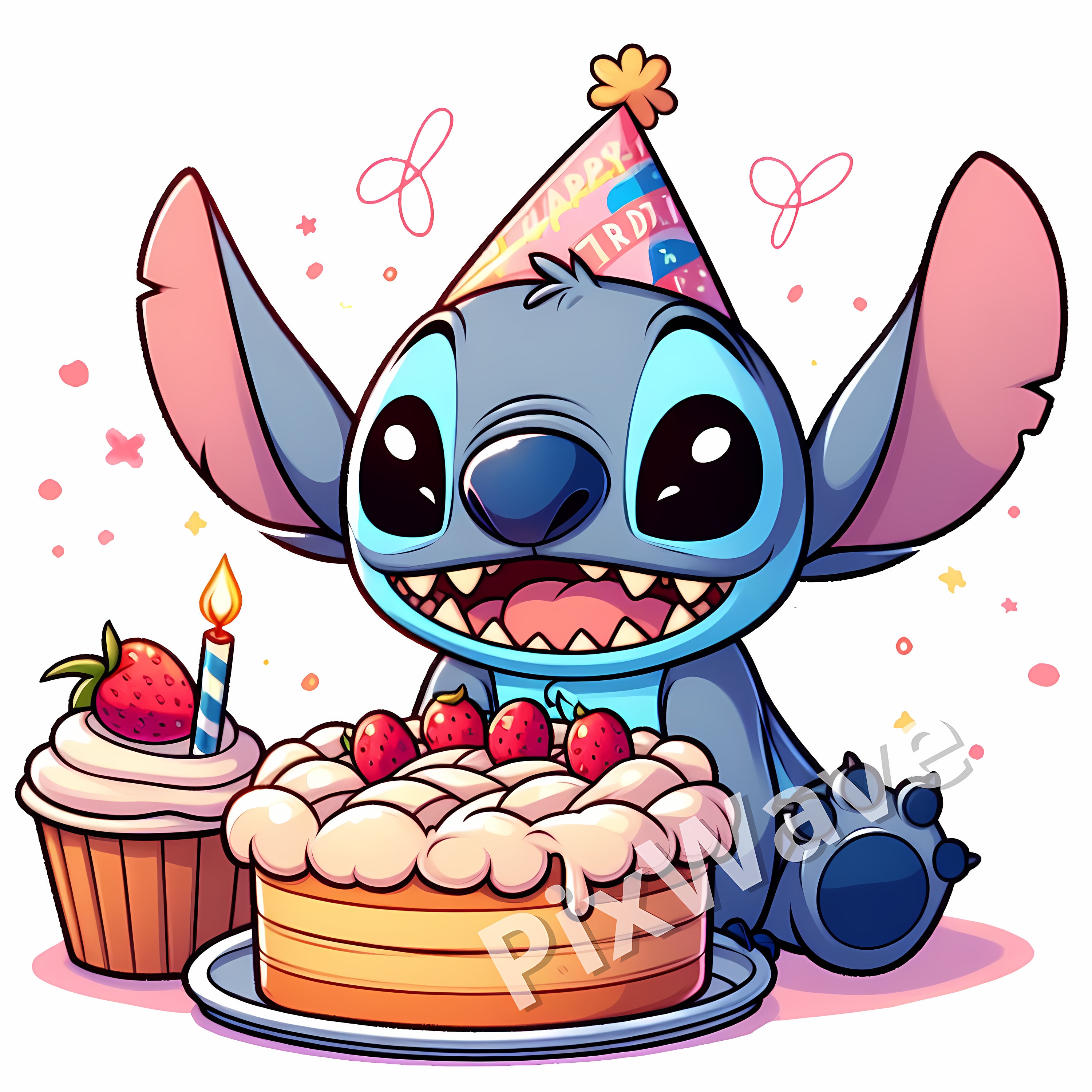 Happy Birthday Stitch PNG, Birthday Stitch SVG, Birthday Lilo and ...