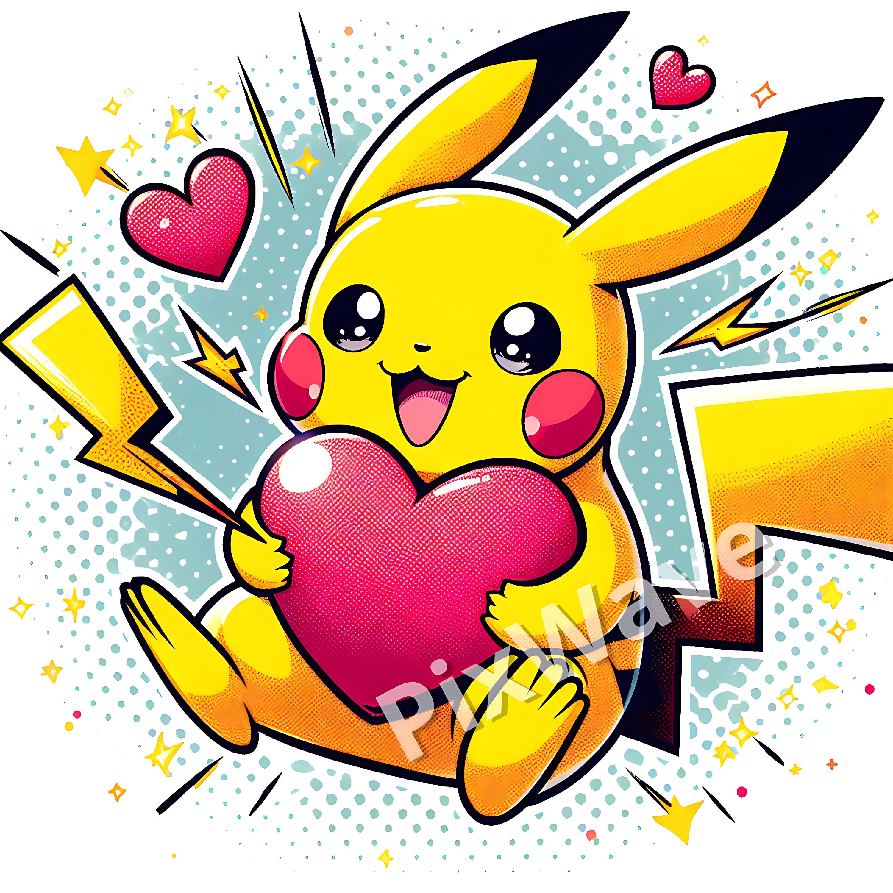 Pikachu Valentine PNG, Valentine Cute Pikachu SVG, Cute Pokemon Pikachu ...