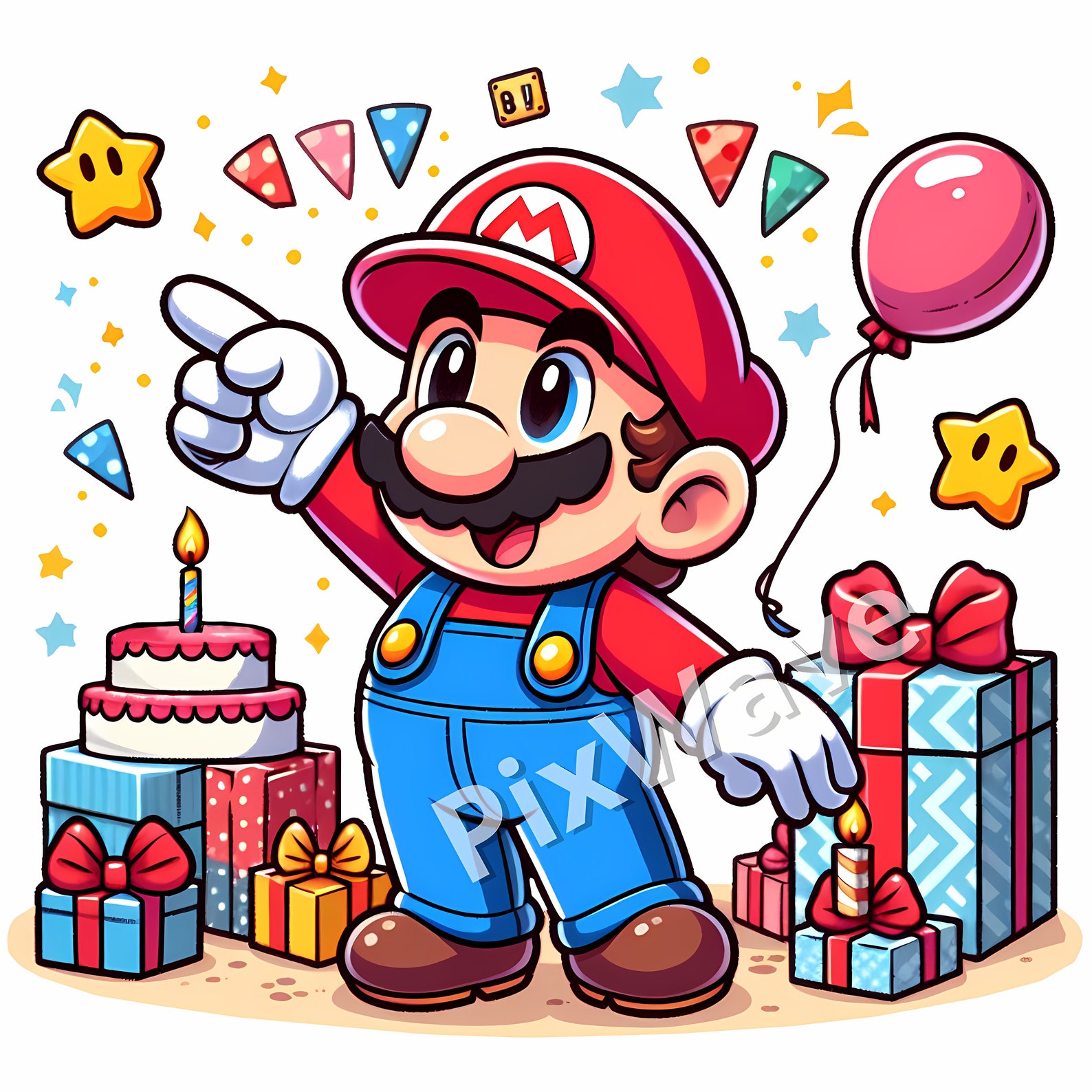 Super Mario Birthday PNG, Super Mario Birthday Boy SVG, Super Mario ...