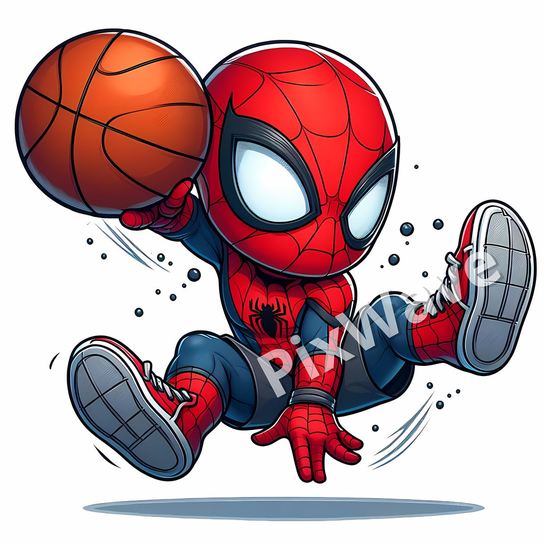 Spidey Playing Basketball Cute Baby Spiderman Spiderman Cartoon PNG Spiderman Baby SVG Spiderman Clipart PNG Spiderman Comic Png Etsy UK