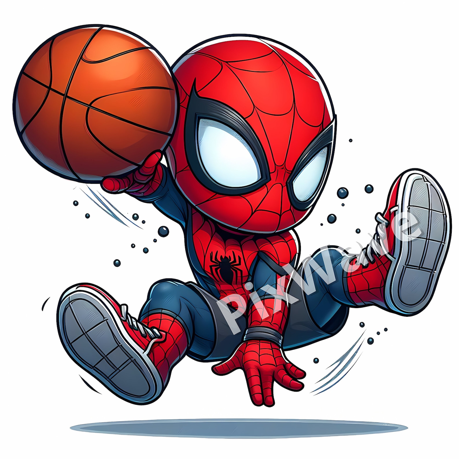 Spidey Playing Basketball, Cute Baby Spiderman, Spiderman Cartoon PNG ...