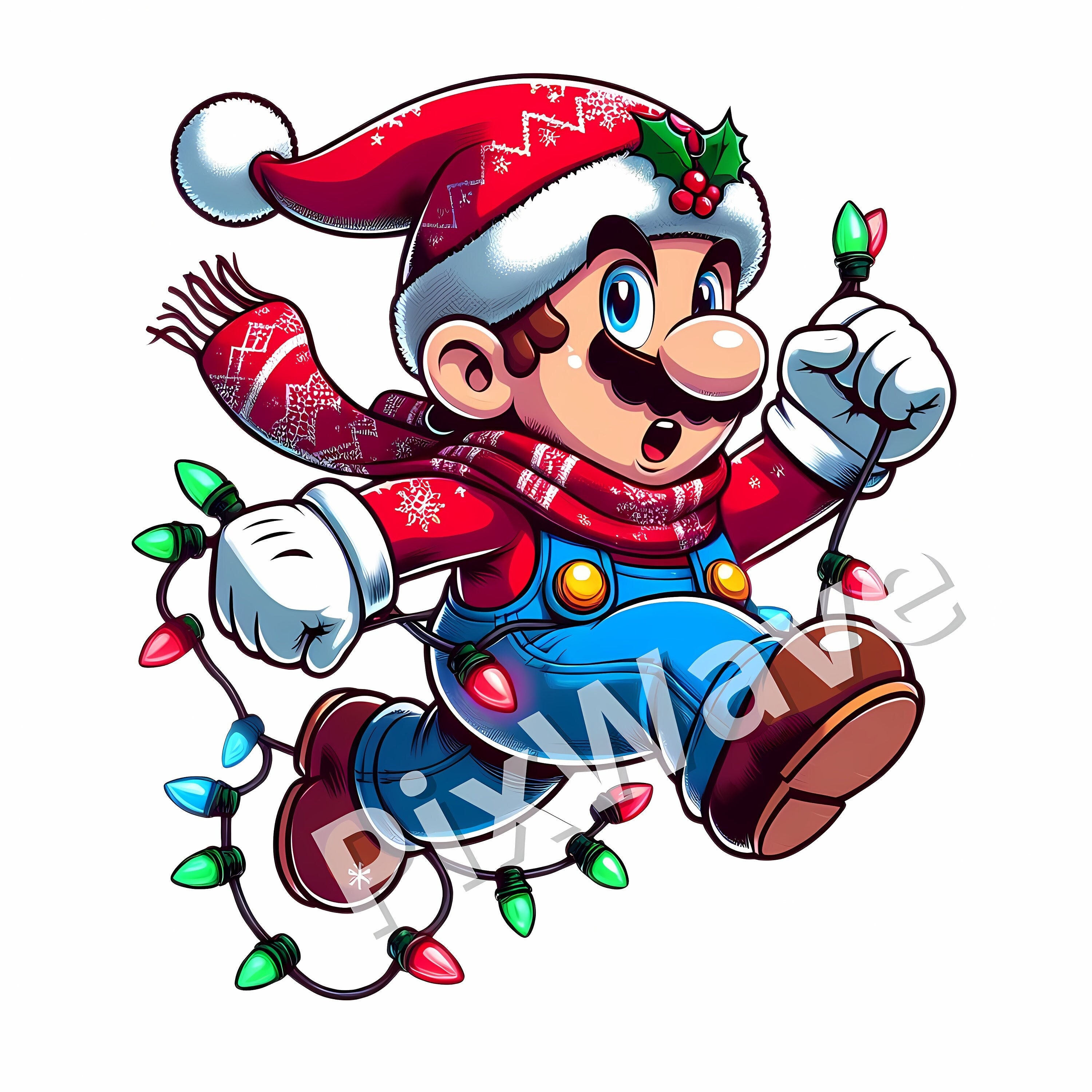 Christmas Super Mario SVG, Mario Christmas Clipart, Super Mario PNG ...