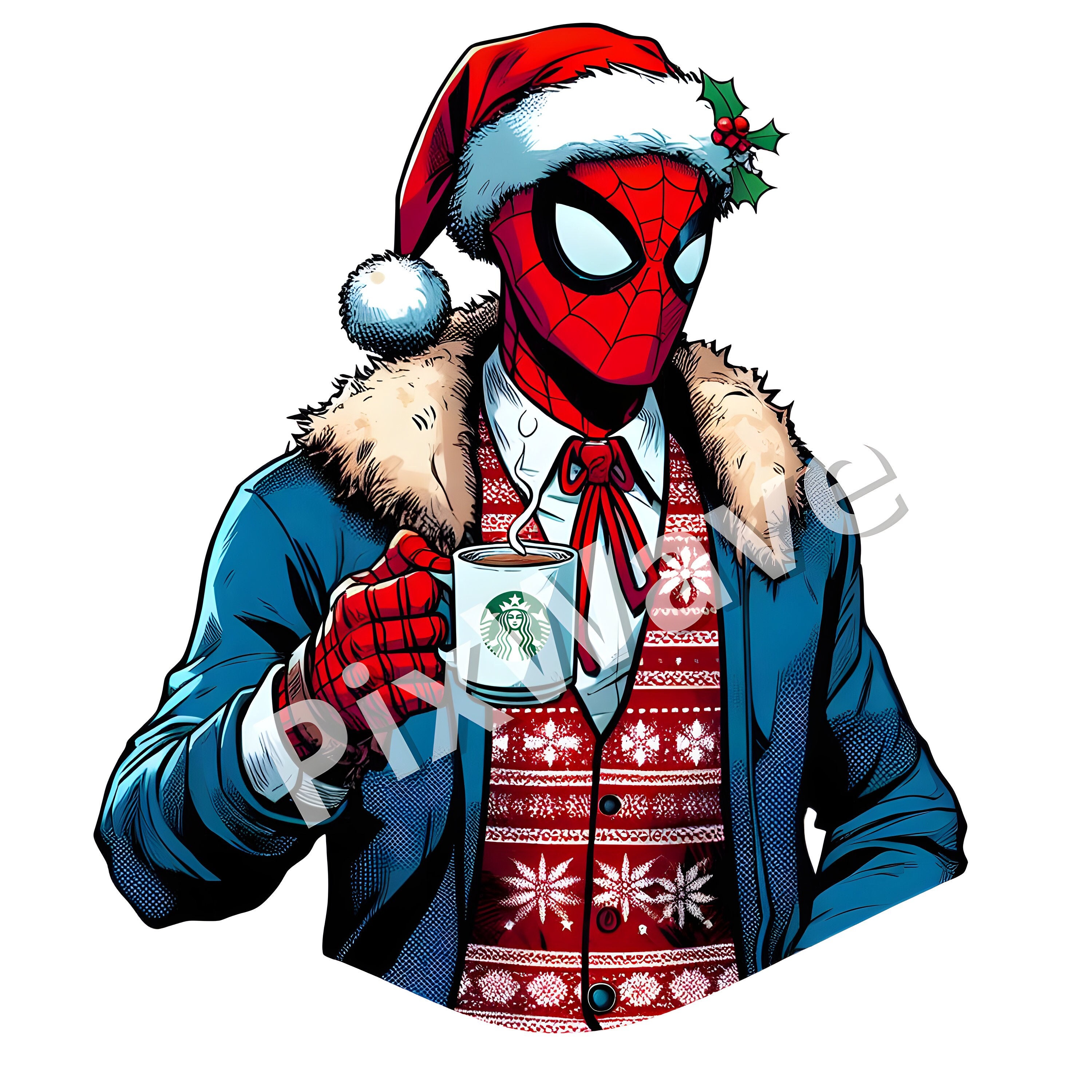 Spiderman Christmas SVG, Spiderman Coffee Cup, Spiderman Starbuk Cup ...