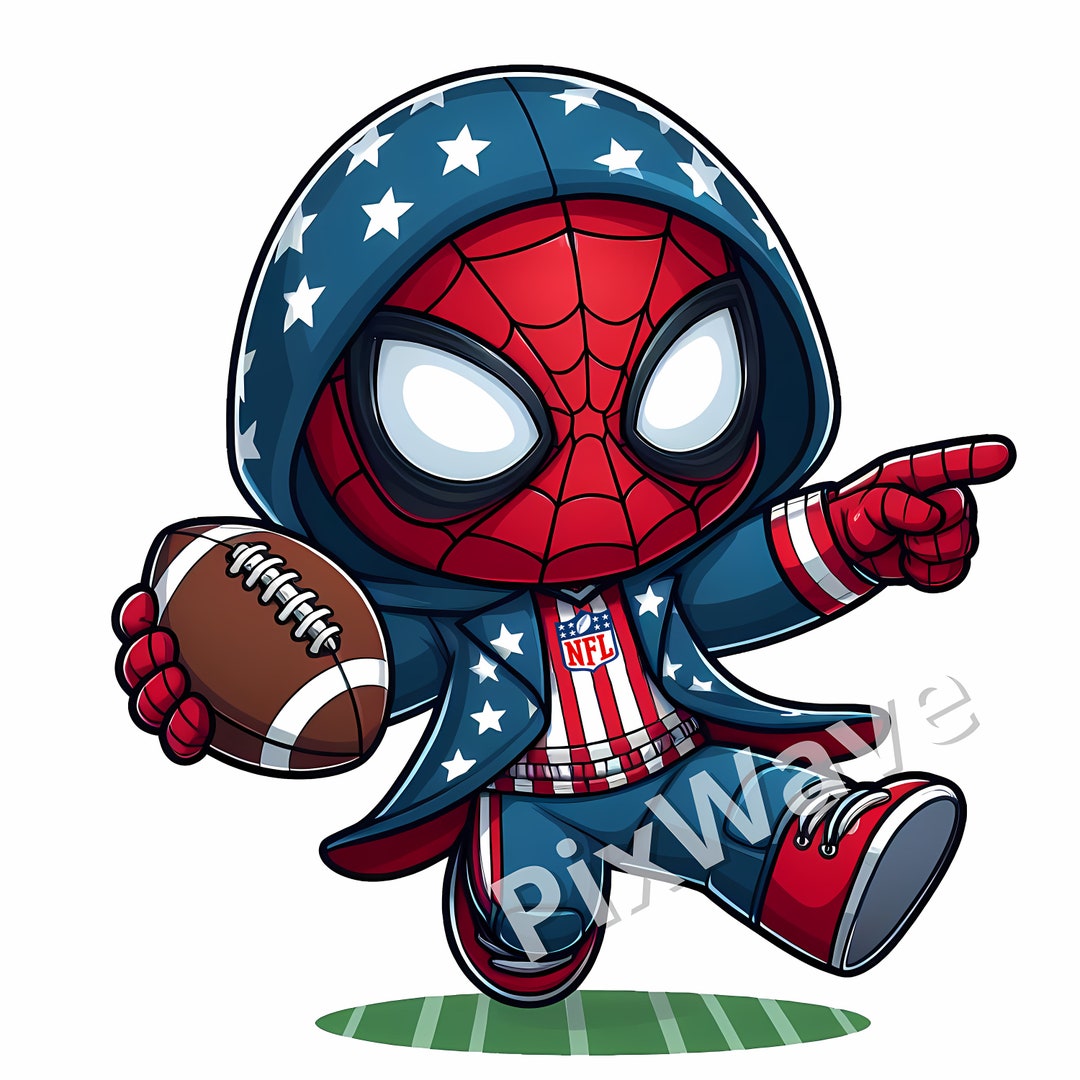 Cute Baby Spider-man Playing American Football, Spiderman Baby SVG ...