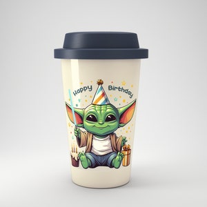 Grogu Birthday PNG, Baby Grogu With Cake, Baby Grogu SVG, Cute Baby ...