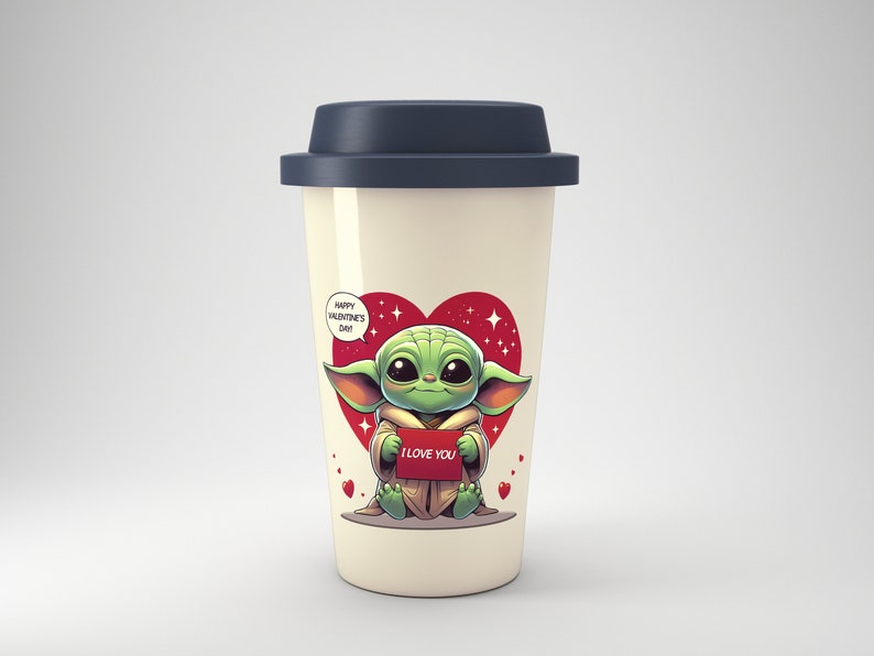 Valentines Baby Yoda PNG, Cute Grogu Valentines SVG, Baby Grogu Svg ...