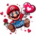 Super Mario Valentines SVG, Cute Mario Love PNG, Mario Valentines Day ...