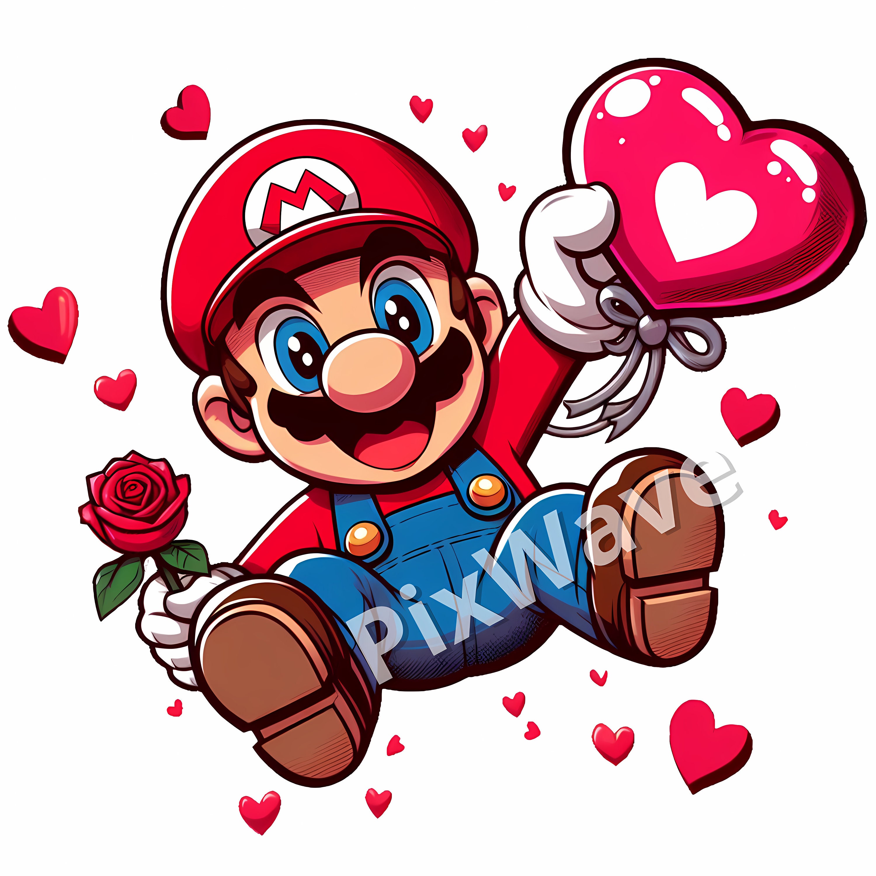Super Mario Valentines SVG, Cute Mario Love PNG, Mario Valentines Day, Cute Mario Svg, Super ...